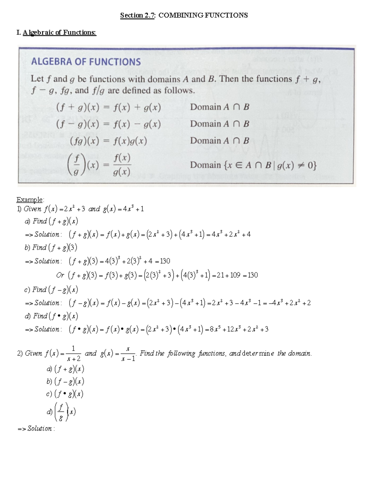 2 - precalculus mathematics for calculus 7th edition lecture notes ...