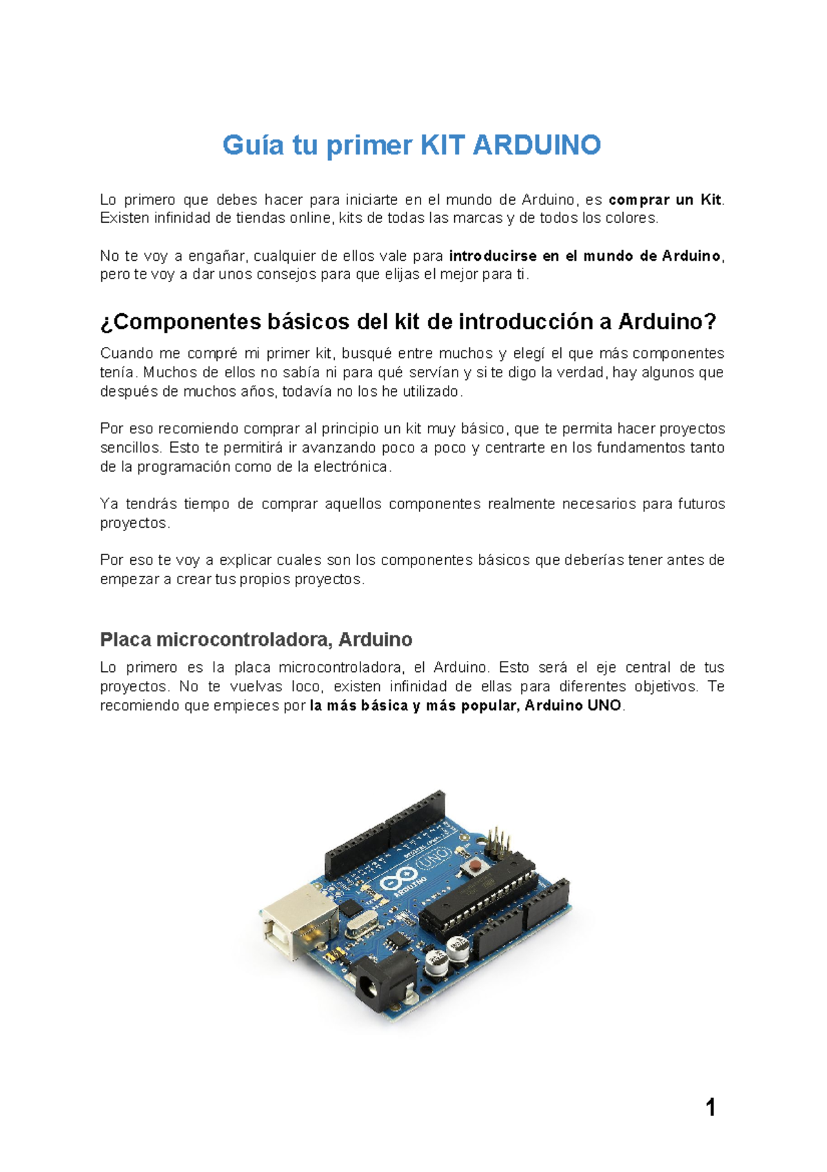 03 Guia Kit Arduino Hola Guía Tu Primer Kit Arduino Lo Primero Que Debes Hacer Para
