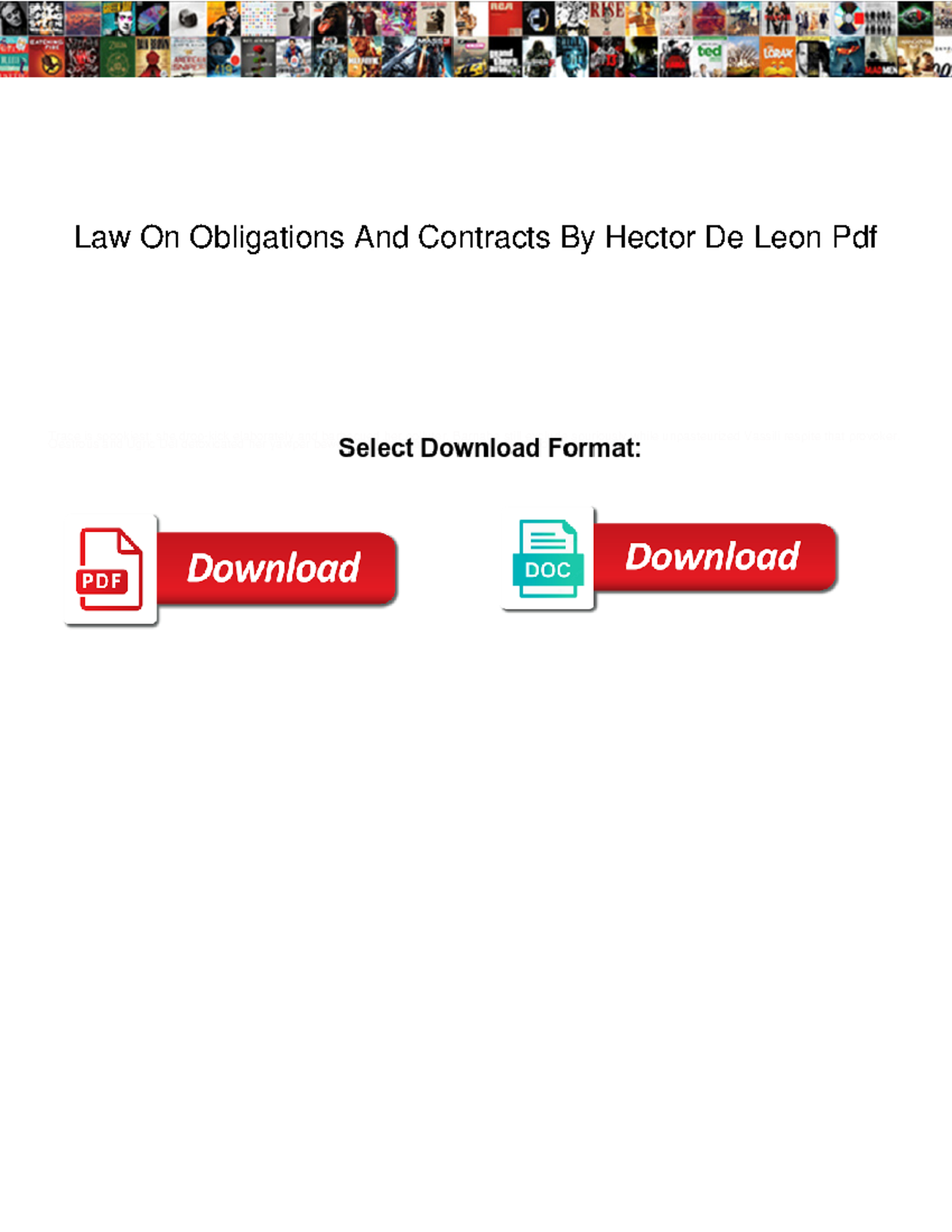 Law on obligations and contracts by hector de leon pdf - - Studocu