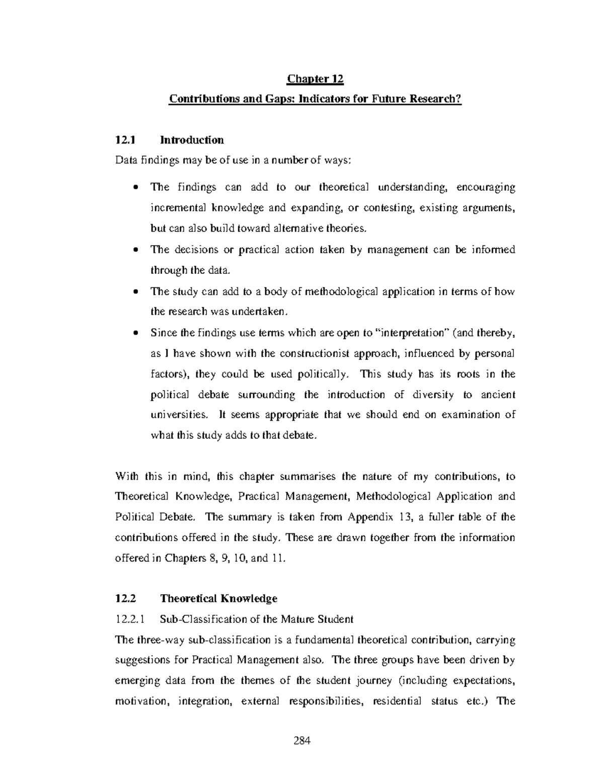 THE Social Micro 23 - 284 Chapter 12 Contributions and Gaps: Indicators ...