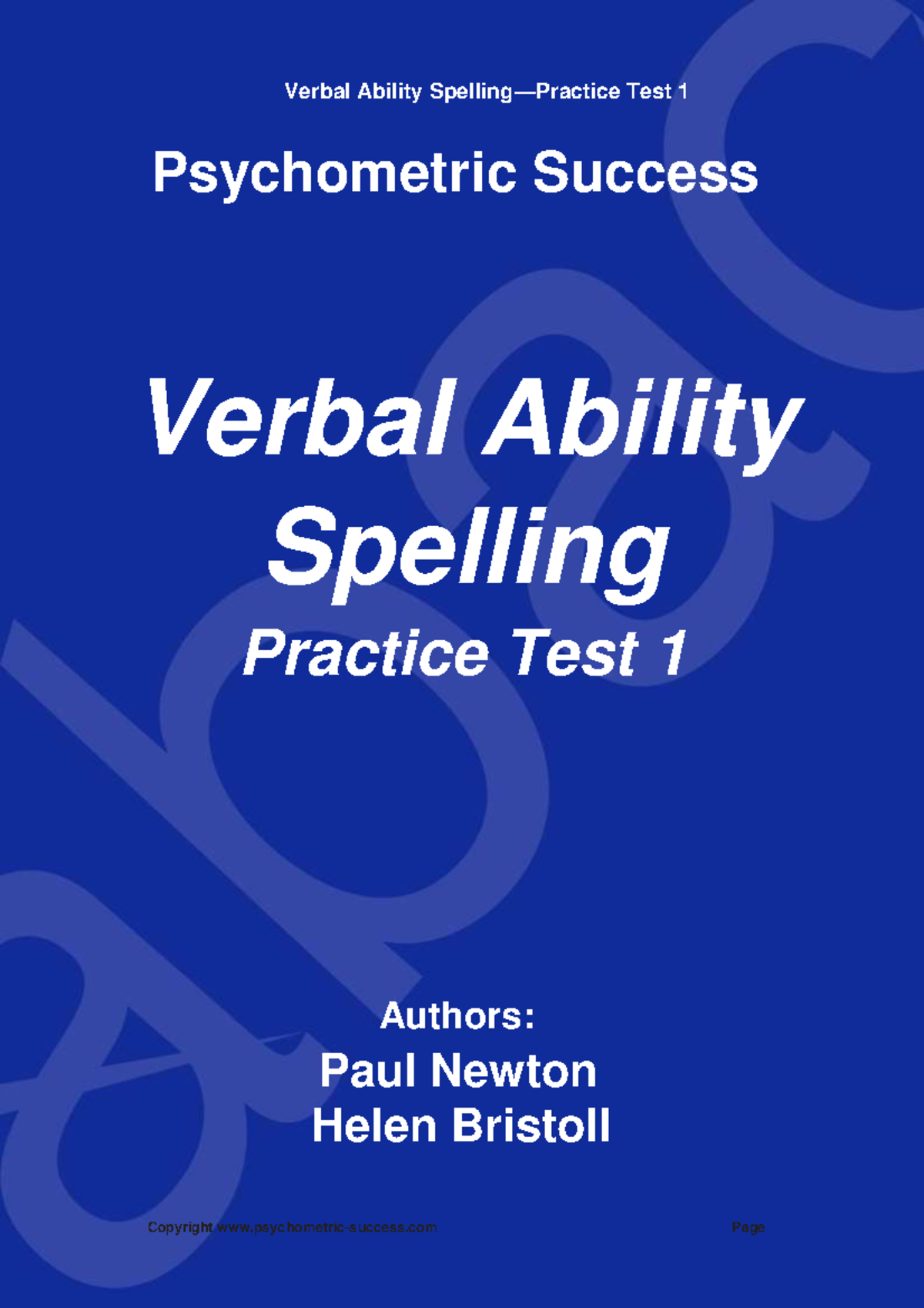 Psychometric Success Verbal Ability - Spelling Practice Test 1-min ...
