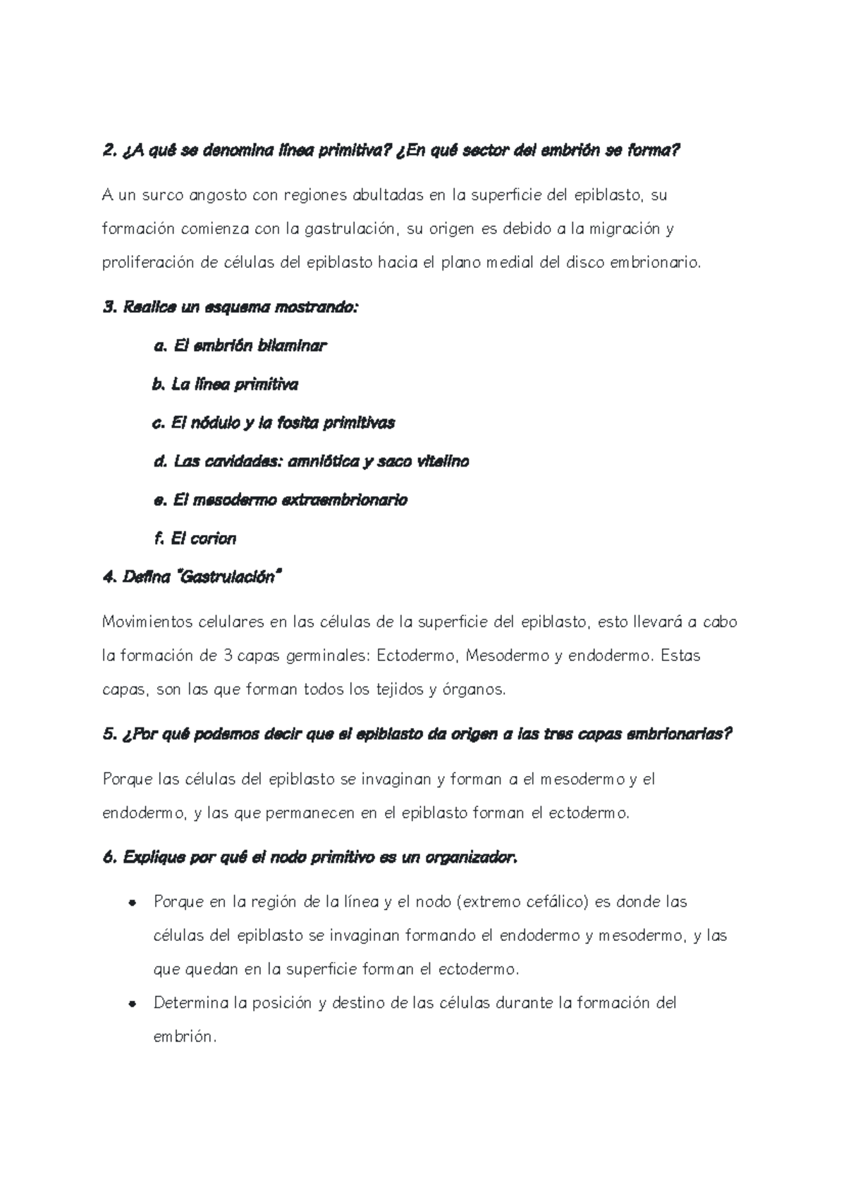 Guía semana 3 desarrollo embrionario - ¿A qué se denomina línea ...