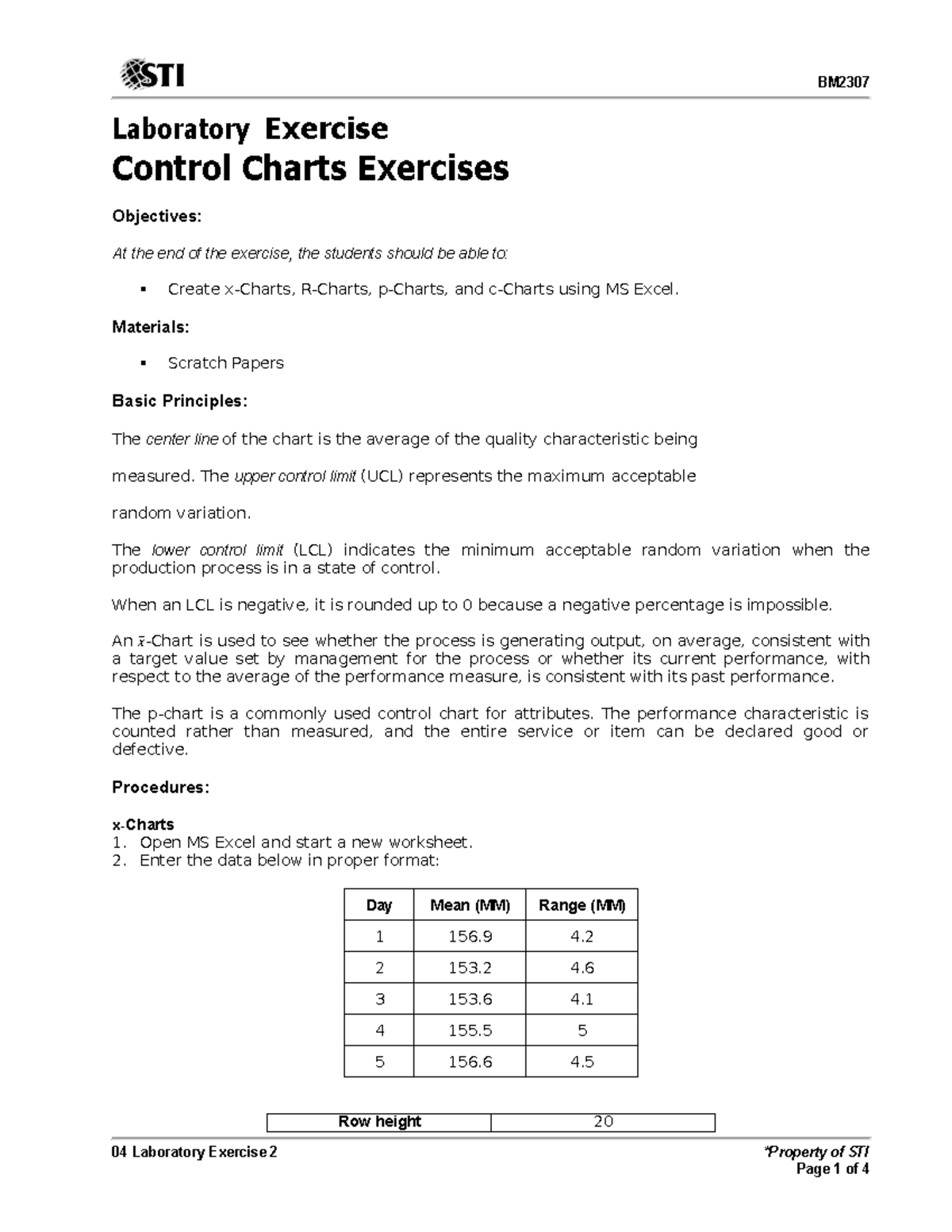 04 Laboratory Exercise 2 - 04 Laboratory Exercise 2 *Property of STI Laboratory Exercise Control ...