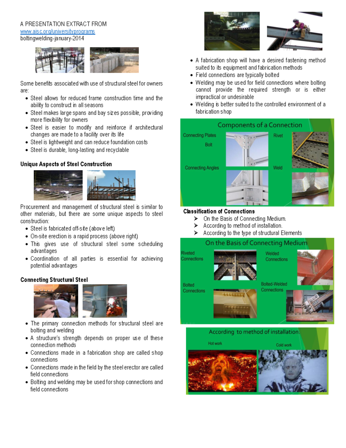 Steel- Reviewer-1.1- Steel- Construction - A PRESENTATION EXTRACT FROM ...