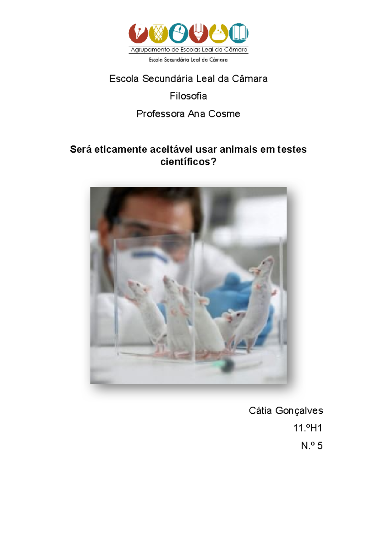 Ensaio filosófico - Legitimidade da experimentação animal - Escola ...