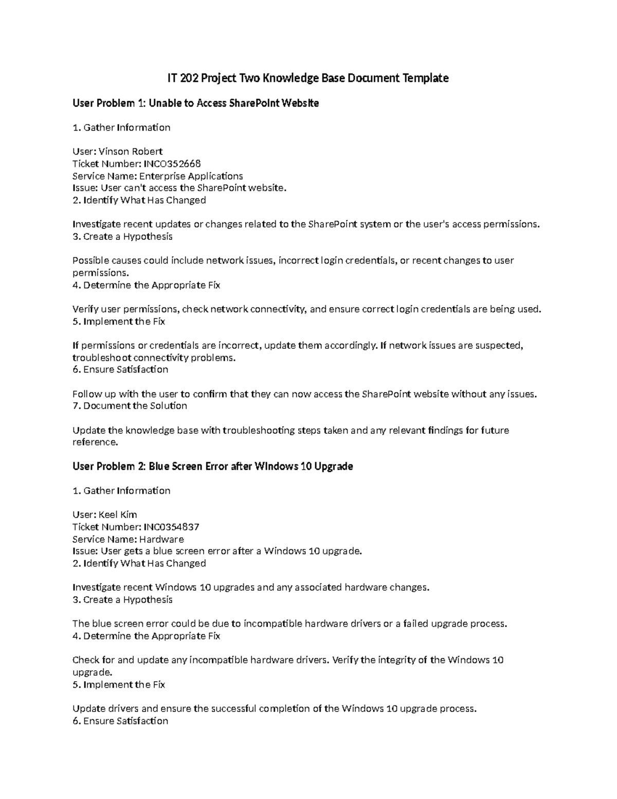 IT 202 Project Two Knowledge Base Document Template (2) (1) - Copy ...