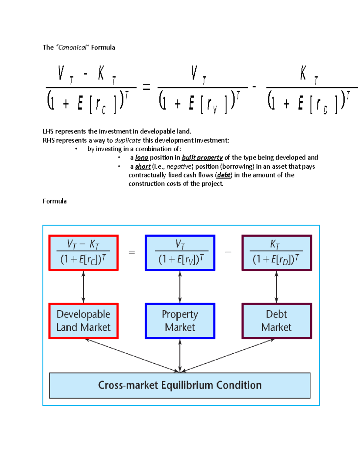 FIN 670 The Canonical - Lecture notes 40 - The “Canonical” Formula ...