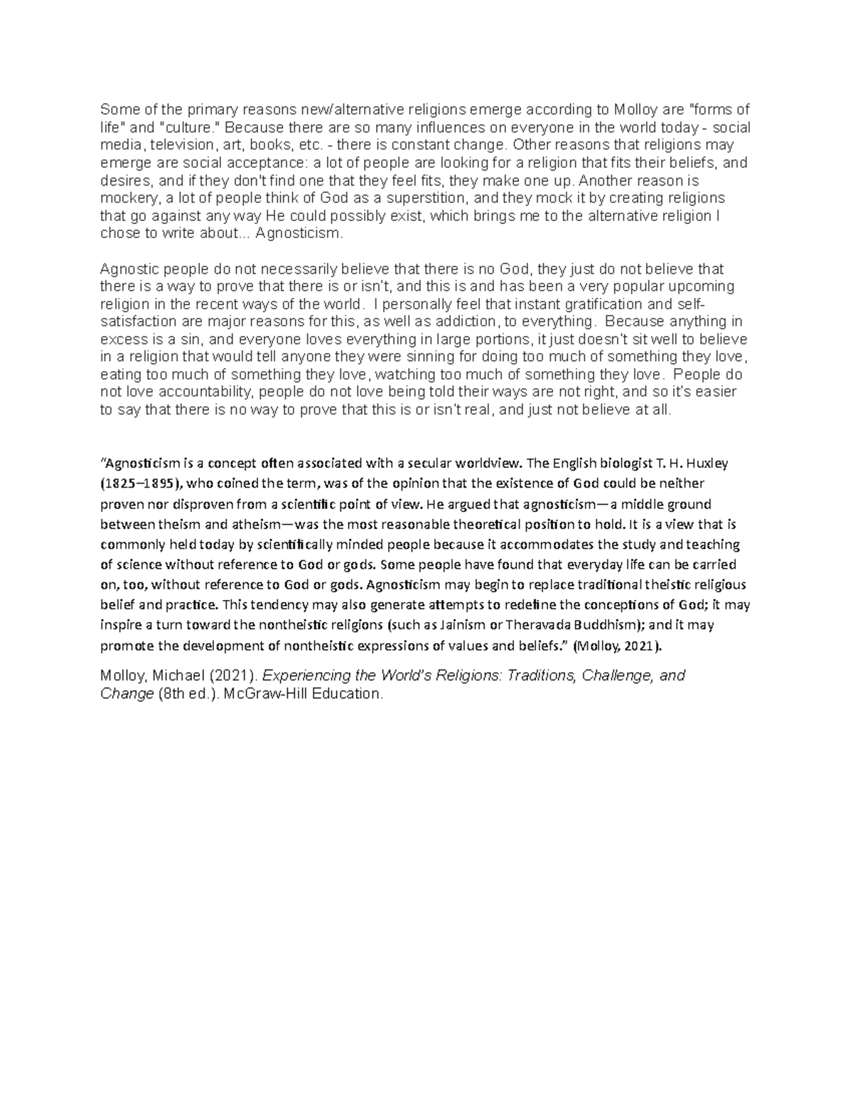 Week 5 discussion religion - Some of the primary reasons new ...