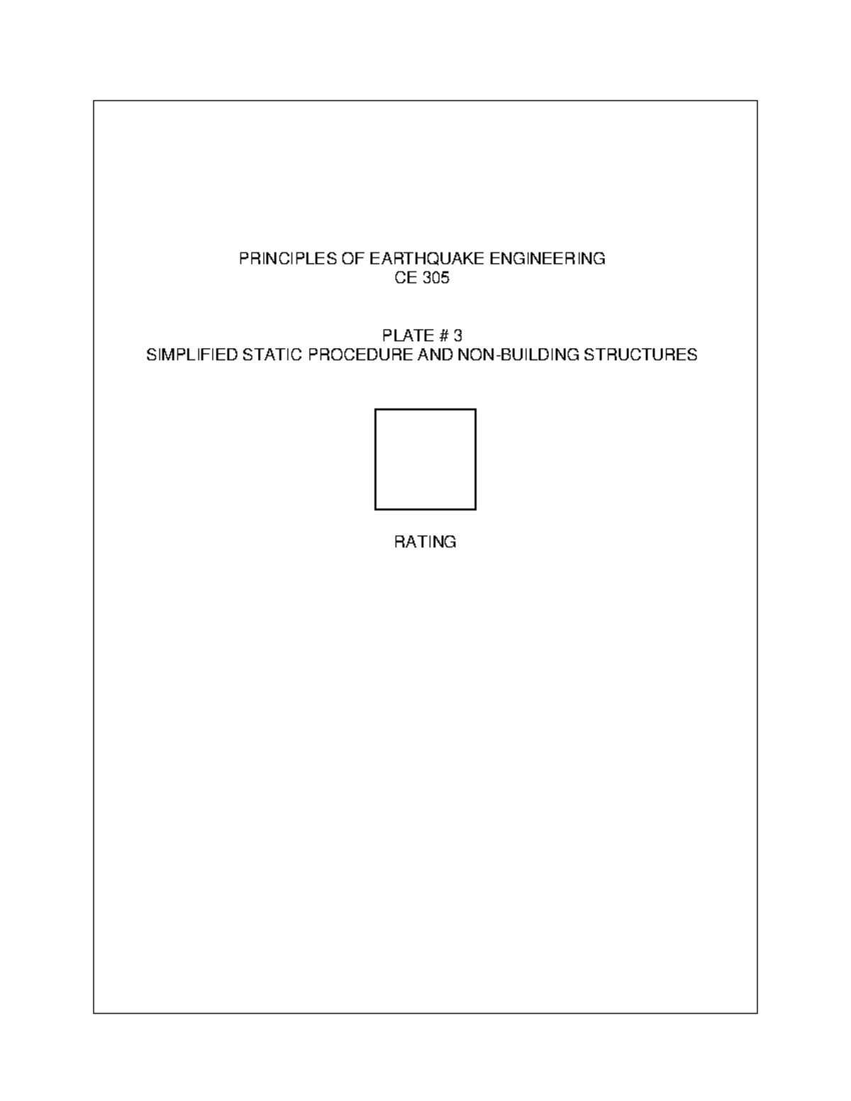 Simplified Static Procedure AND NON- Building Structures Assignment 3 ...