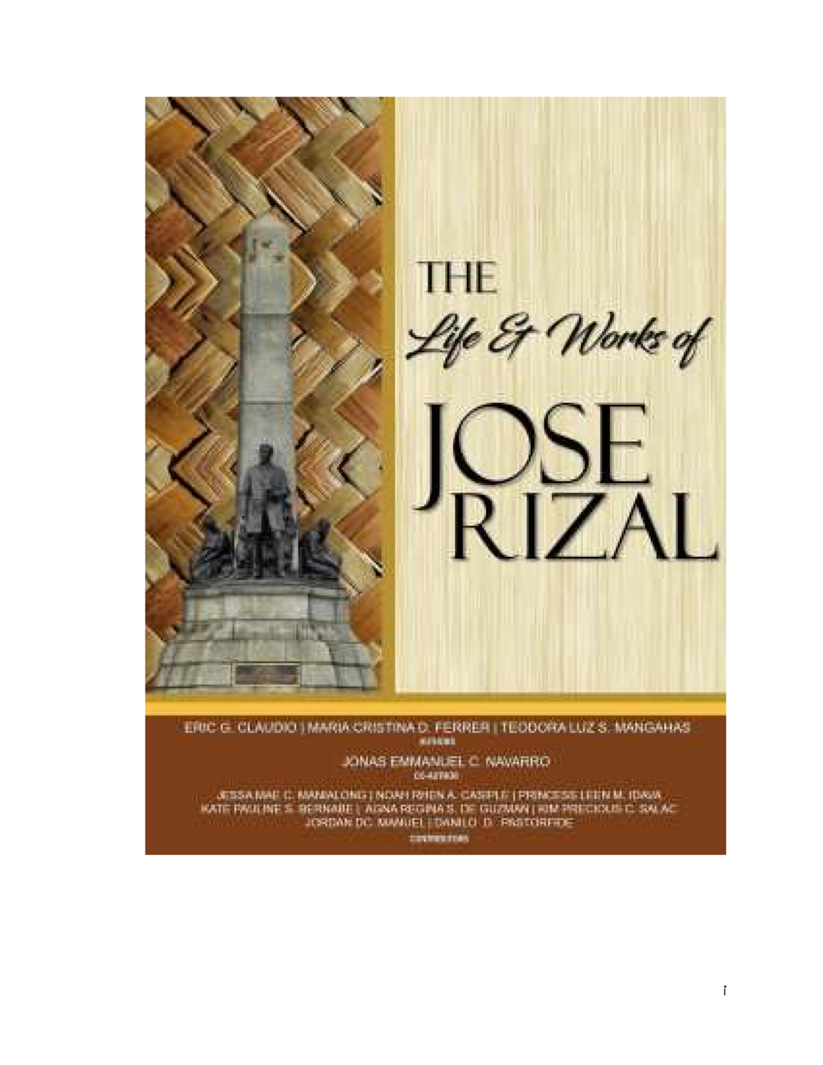 GE-09-Life-and-Works-of-Rizal-1 optimize - i ii COPYRIGHT PAGE iv TABLE ...