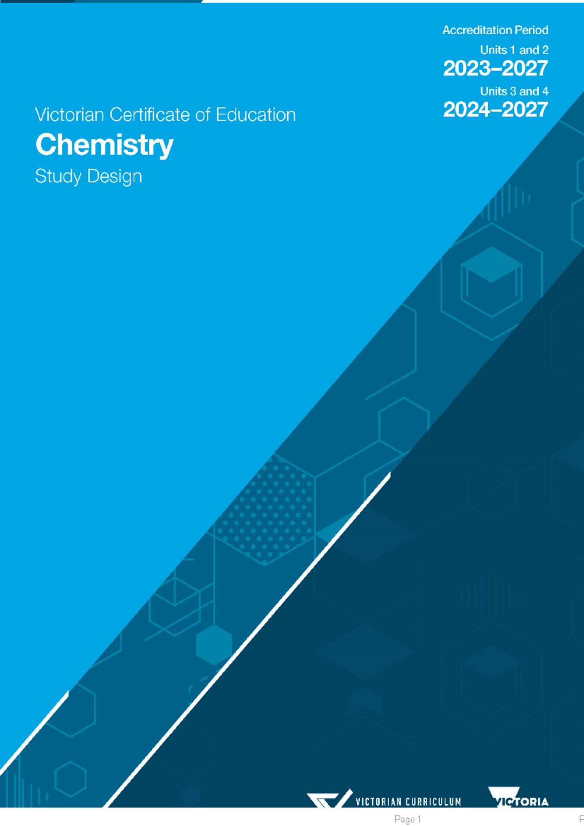 2023Chemistry SD - This is the study design for chem - © VCAA Page 1 P ...