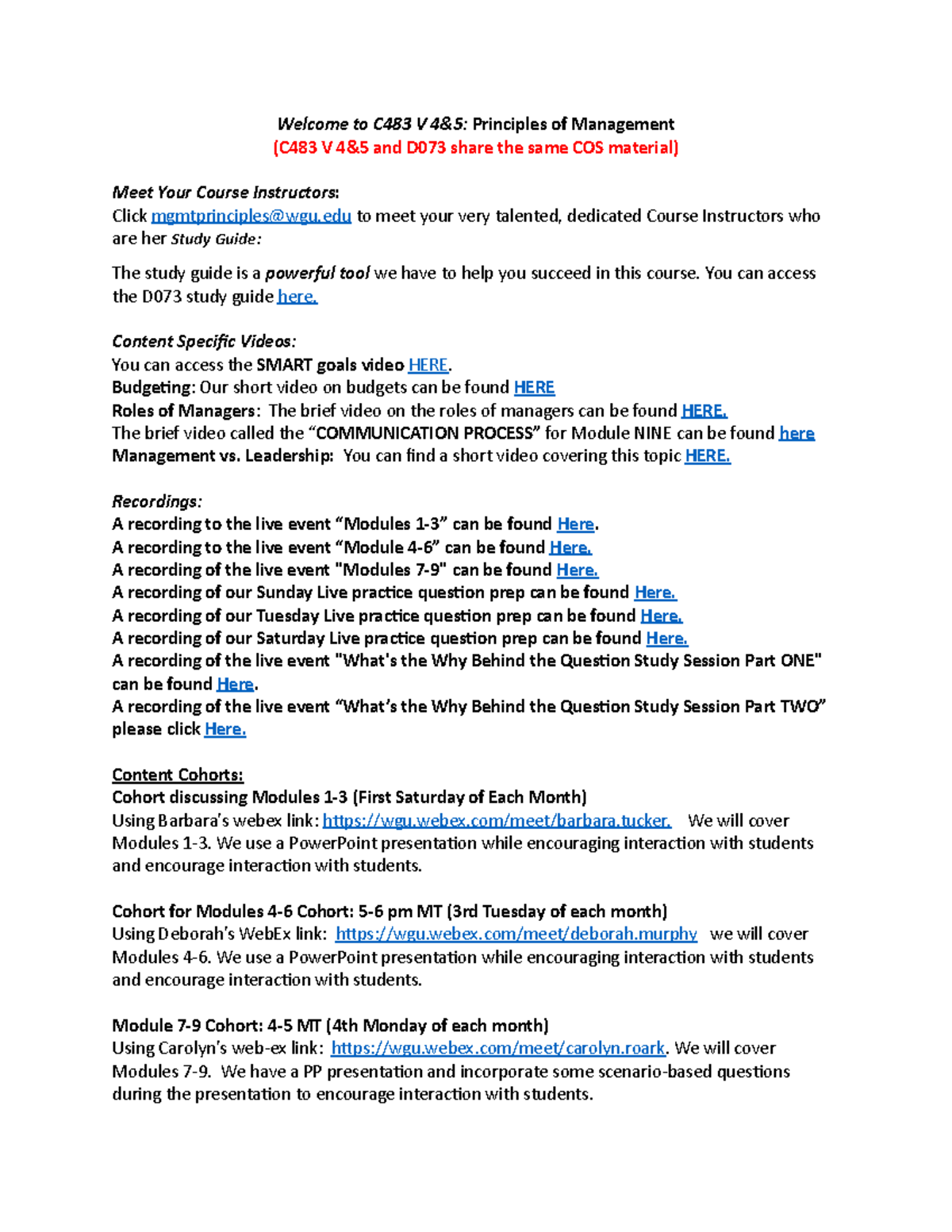 C483 V Principles of Management Study Resources - Studocu