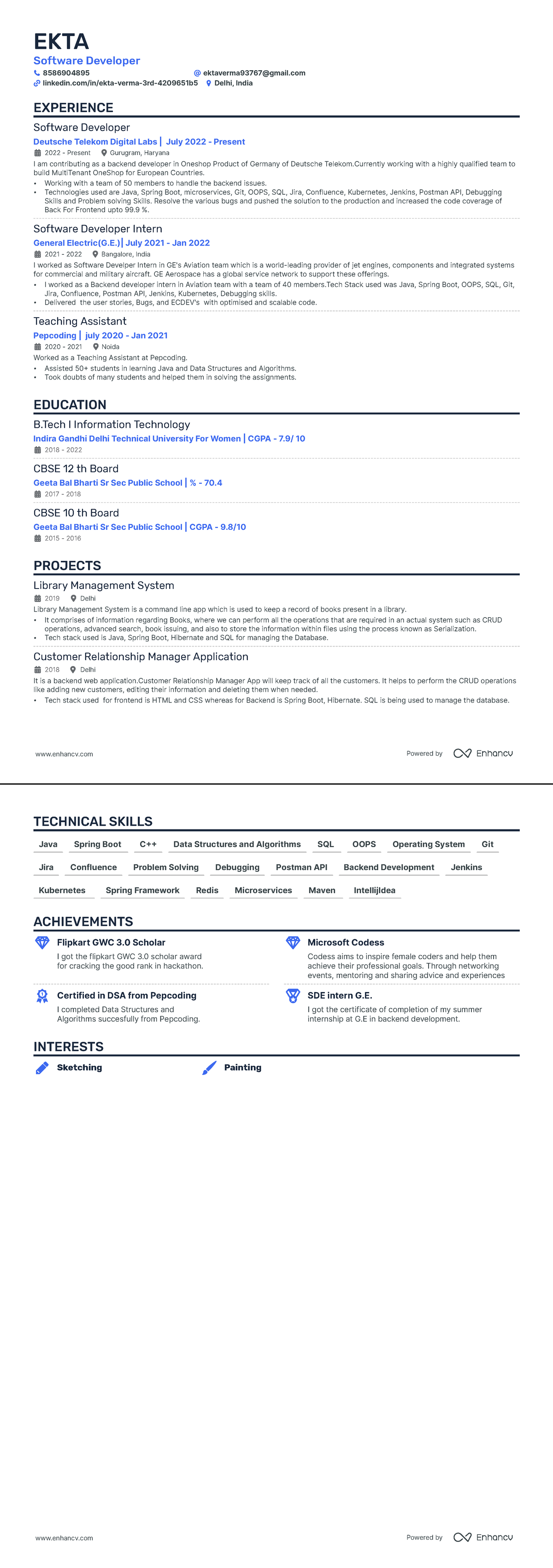 EKTA Resume - None - 2022 - Present 2021 - 2022 2020 - 2021 2018 - 2022 2017 - 2018 2015 - 2016 ...
