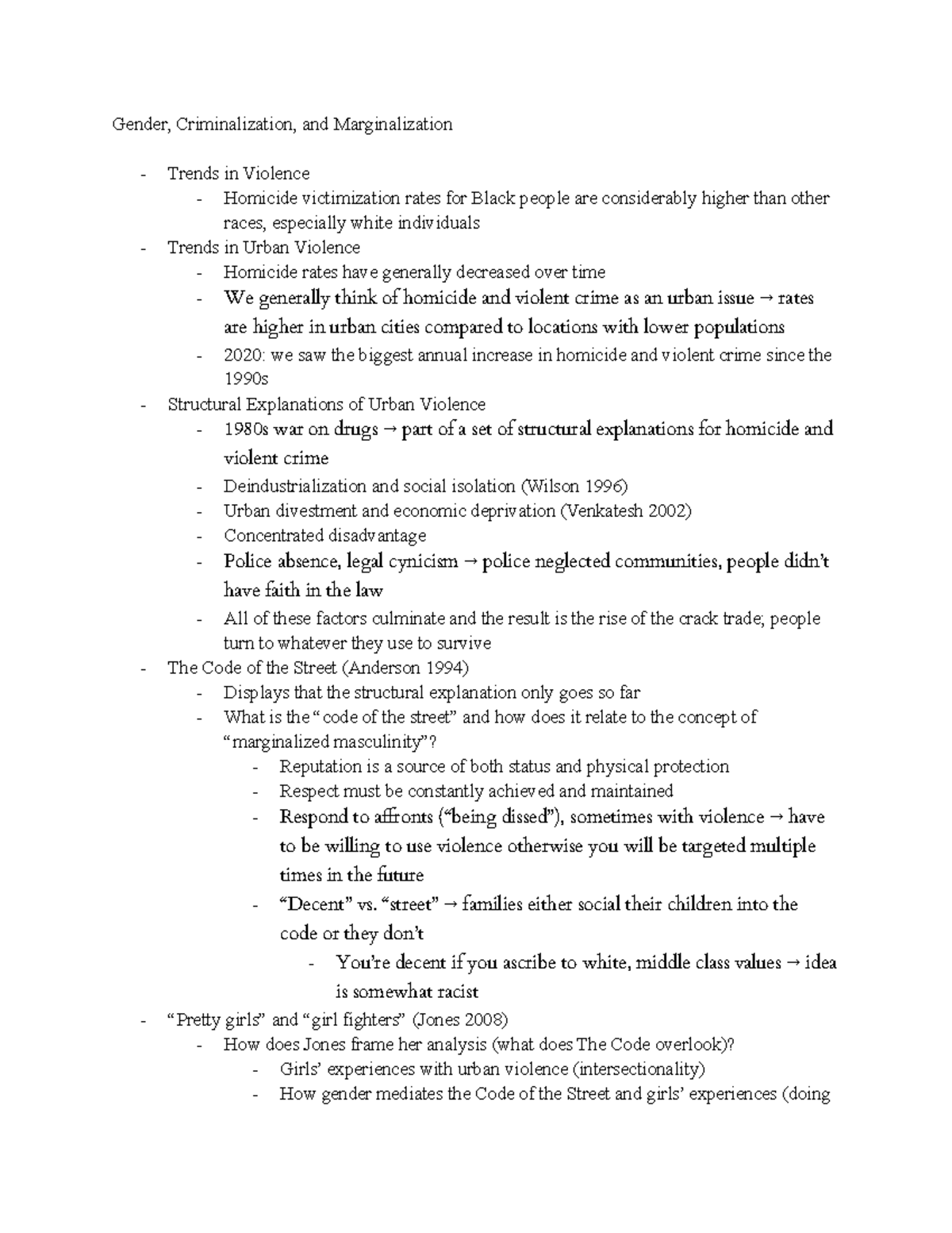 Gender, Criminalization, and Marginalization - “street” → families ...