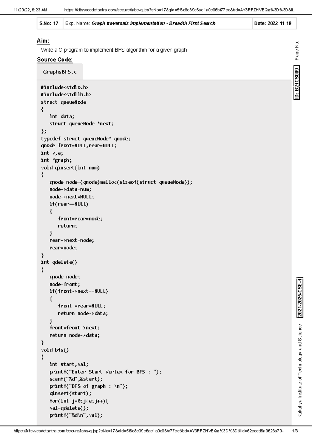 BFS - Important notes on Advance data structure - 11/20/22, 6:23 AM ...