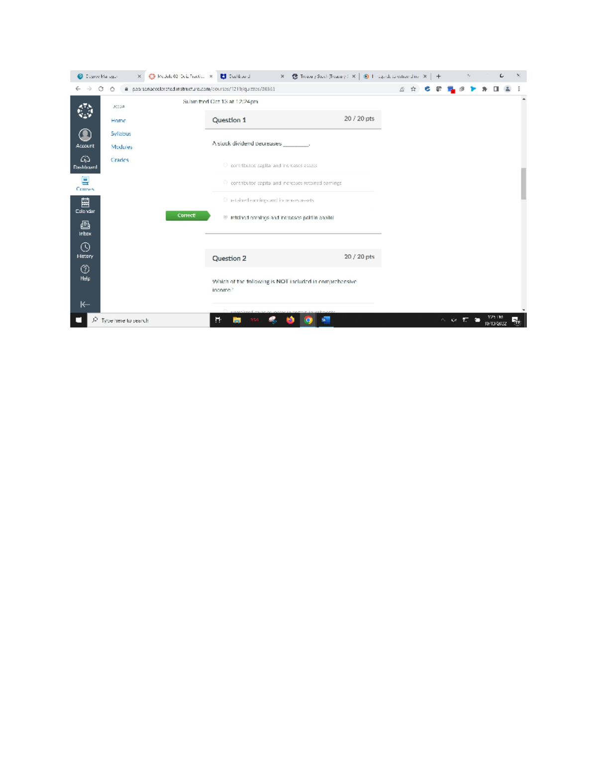 P quiz mod 2 - practice quiz - ACC201 - Studocu