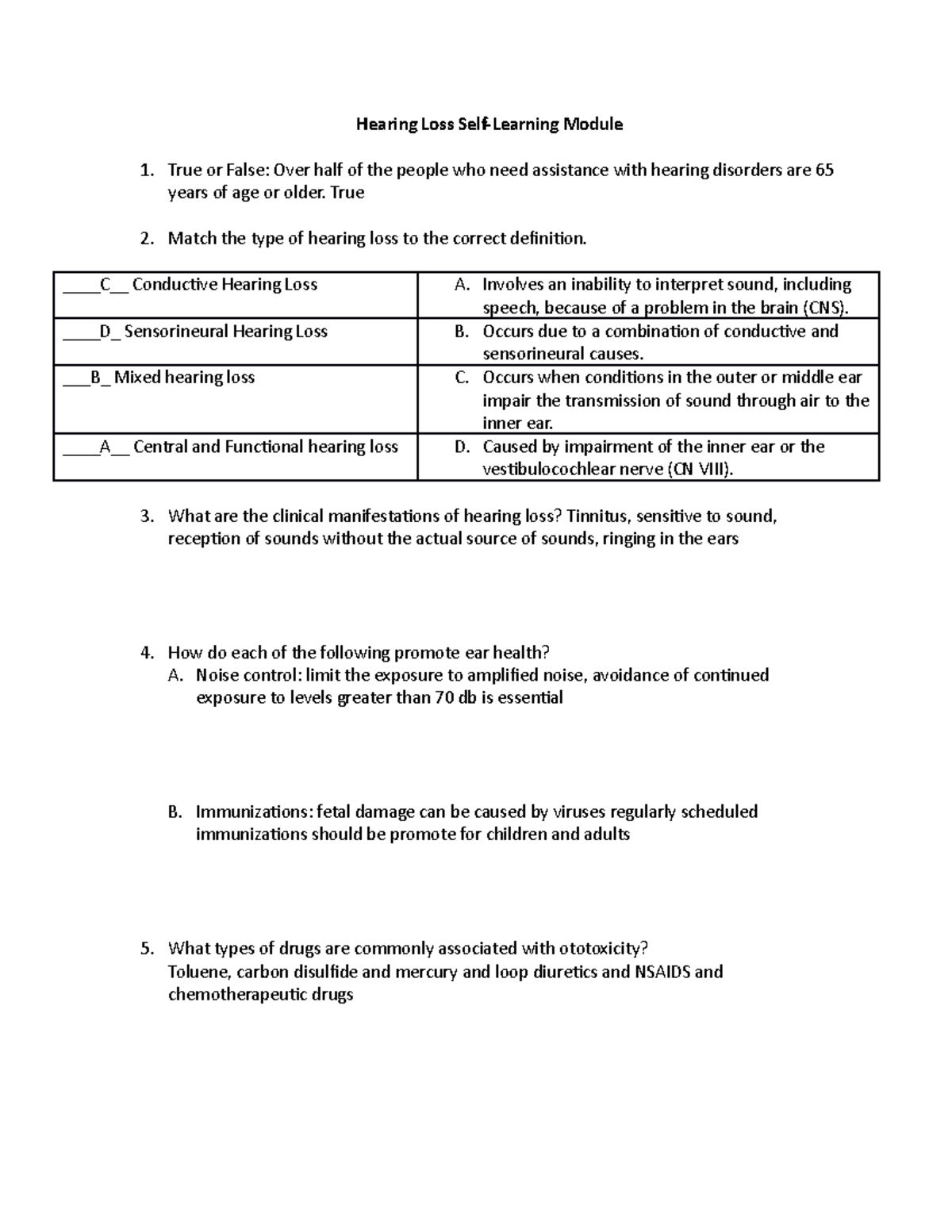 Hearing Loss - active learning for class week 8 practice - Hearing Loss ...