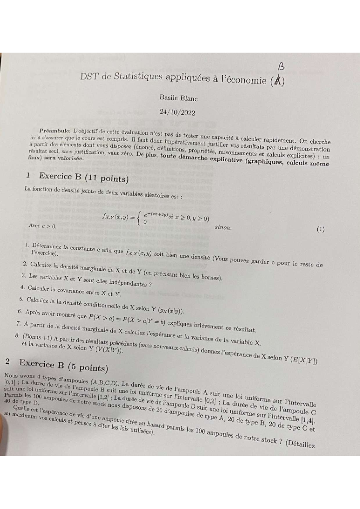 CC1 stats - Statistiques - Studocu