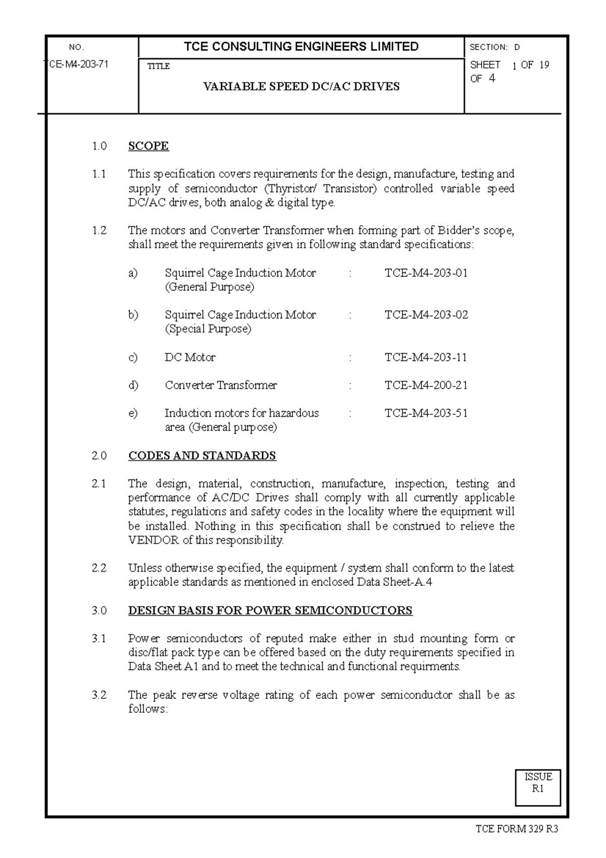 Variable Speed DC AC Drives - TCE-M4-203- VARIABLE SPEED DC/AC DRIVES ...