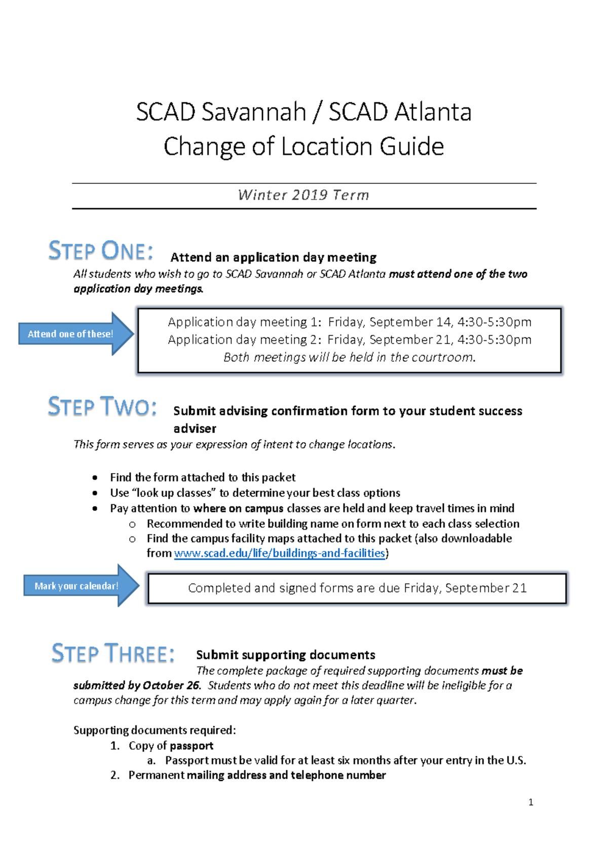 Winter 2019 SCAD US Change of Location Guide - SCAD Savannah SCAD ...