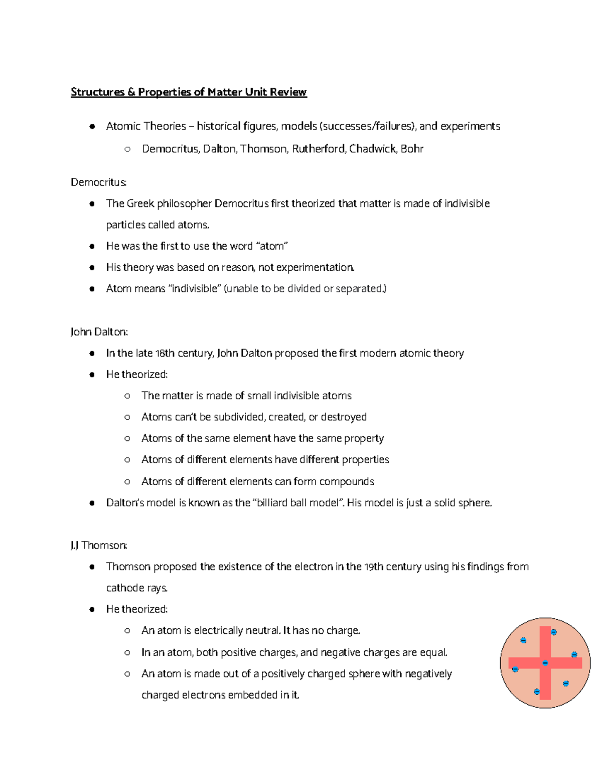 Chemistry EXAM Notes - Structures & Properties of Matter Unit Review ...