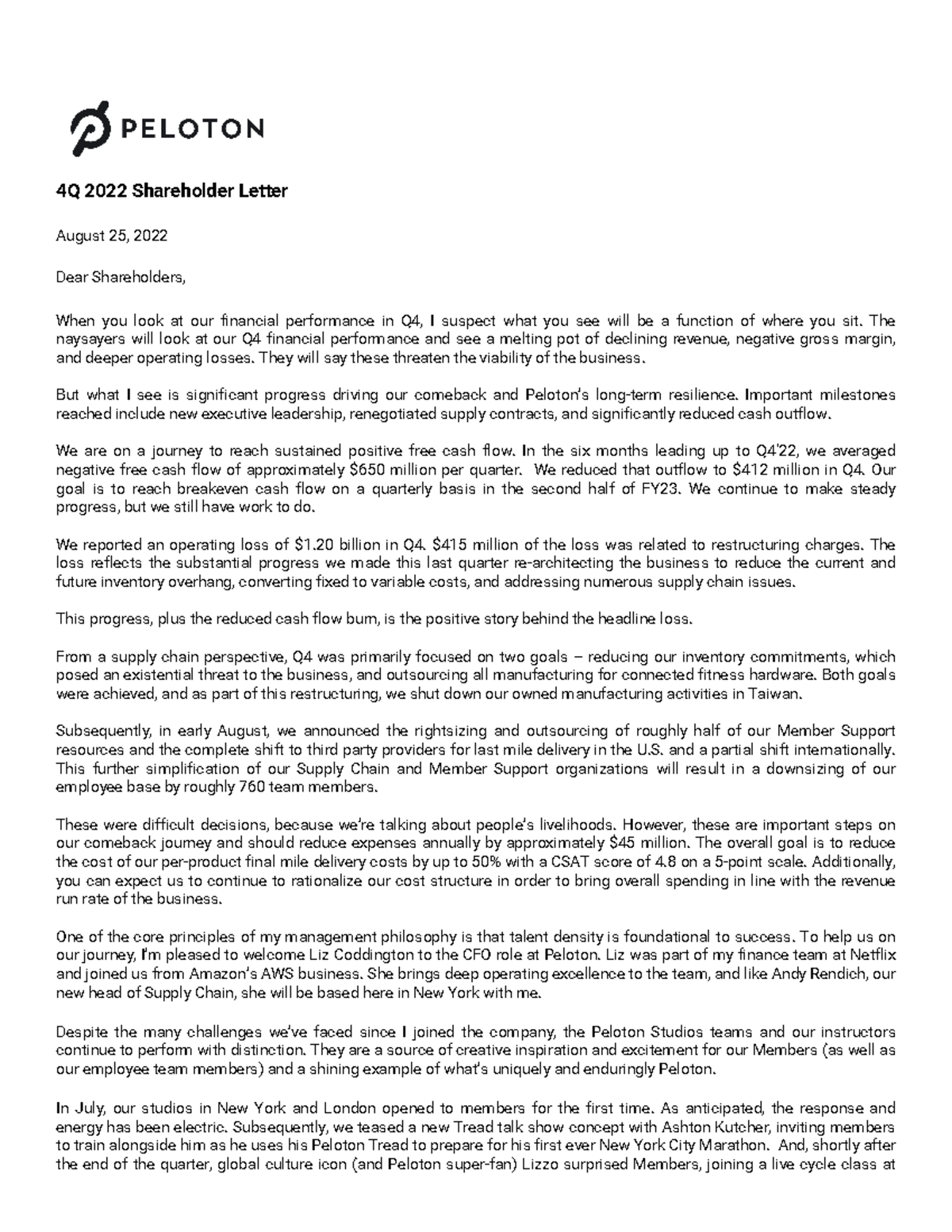 4Q2022 Shareholder Letter Final Share - 4Q 2022 Shareholder Letter ...