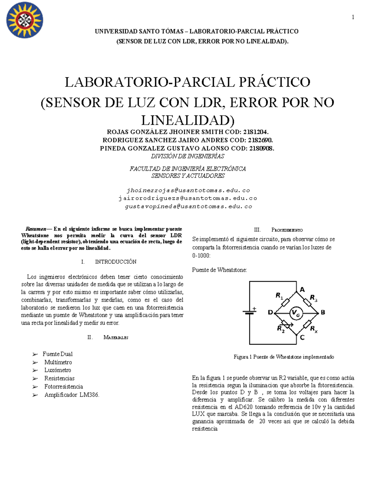 SENSOR DE LUZ CON LDR, ERROR POR NO LINEALIDAD - (SENSOR DE LUZ CON LDR ...