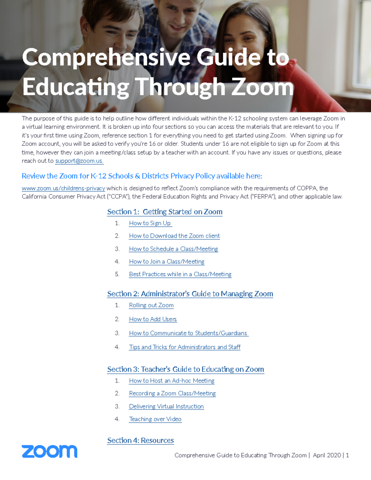 Comprehensive Guide to Educating Through Zoom - The purpose of this ...