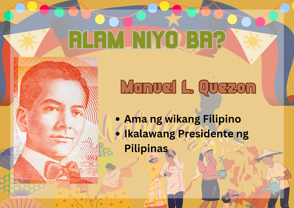 Filipino Club Educational Poster in Yellow Blue Red Illustrative Style ...