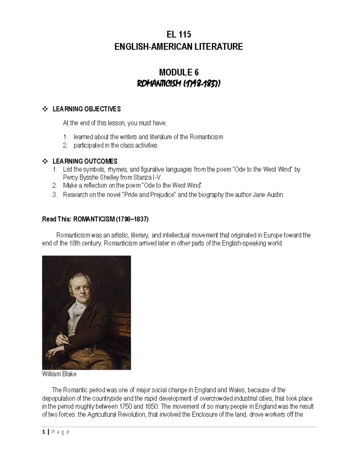 Module-6-EL115 - Thank you .. - EL 115 ENGLISH-AMERICAN LITERATURE ...