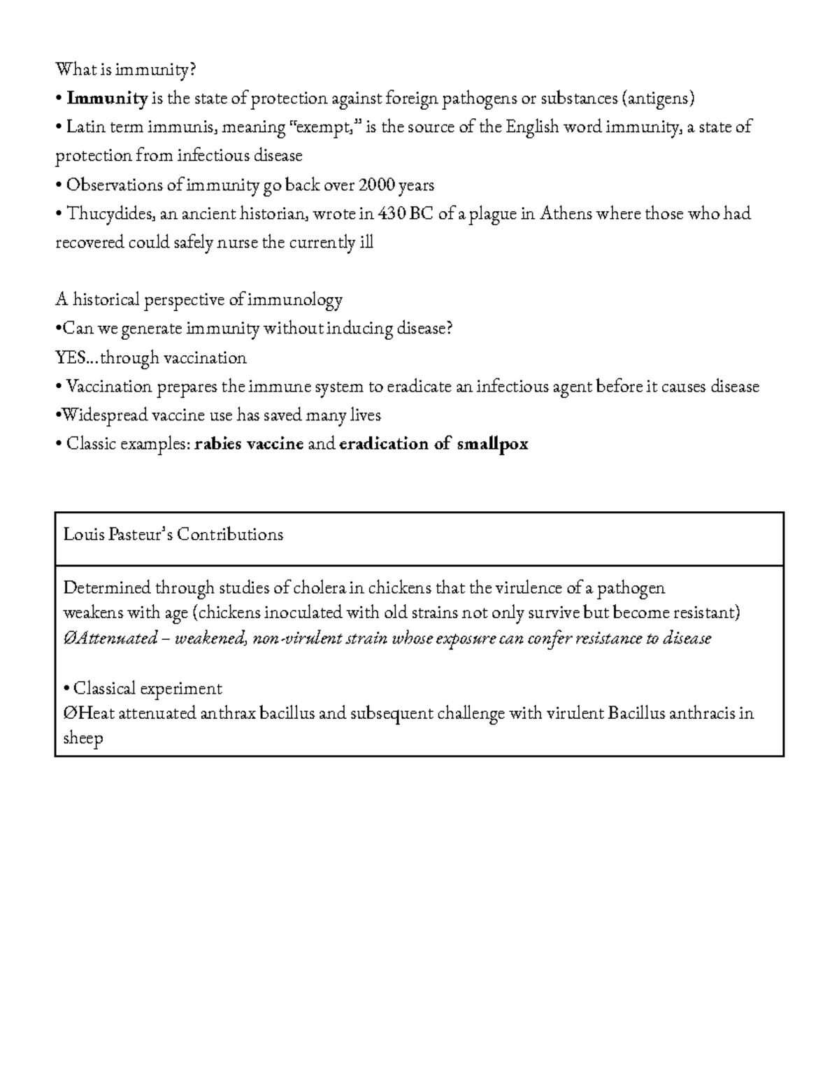 Immunology Study Guide 1 - What is immunity? Immunity is the state of ...