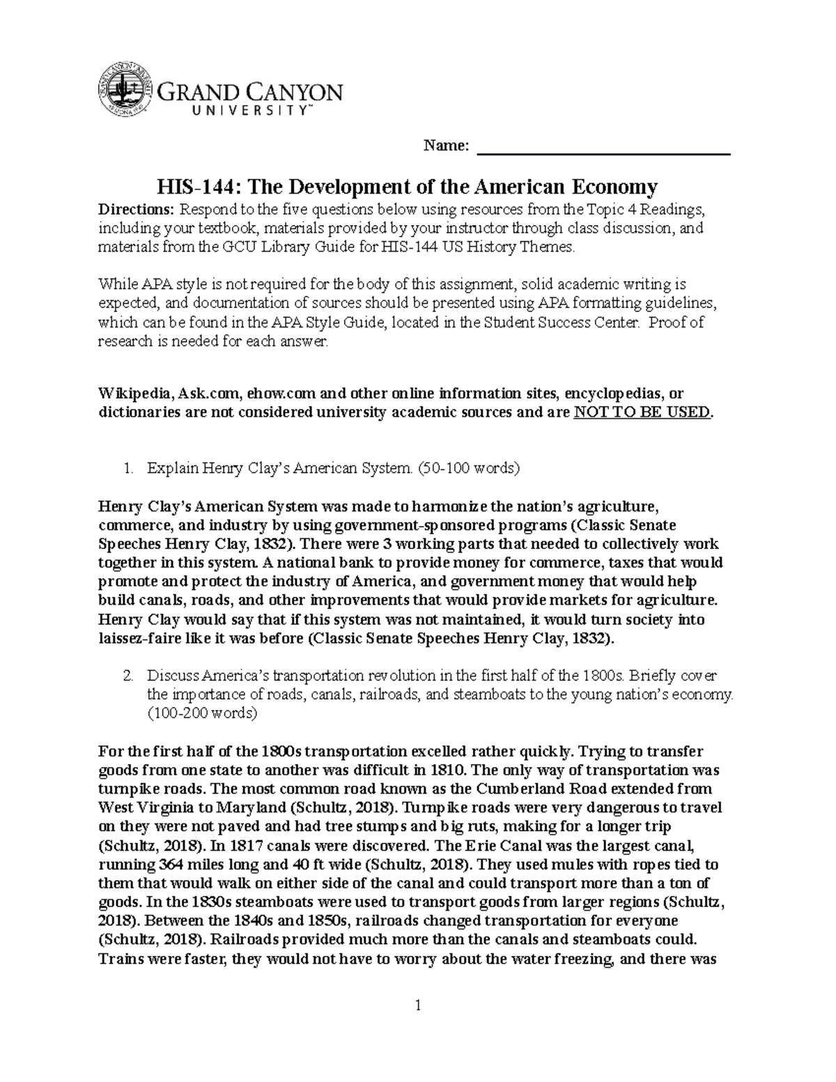 Henry Clays American System