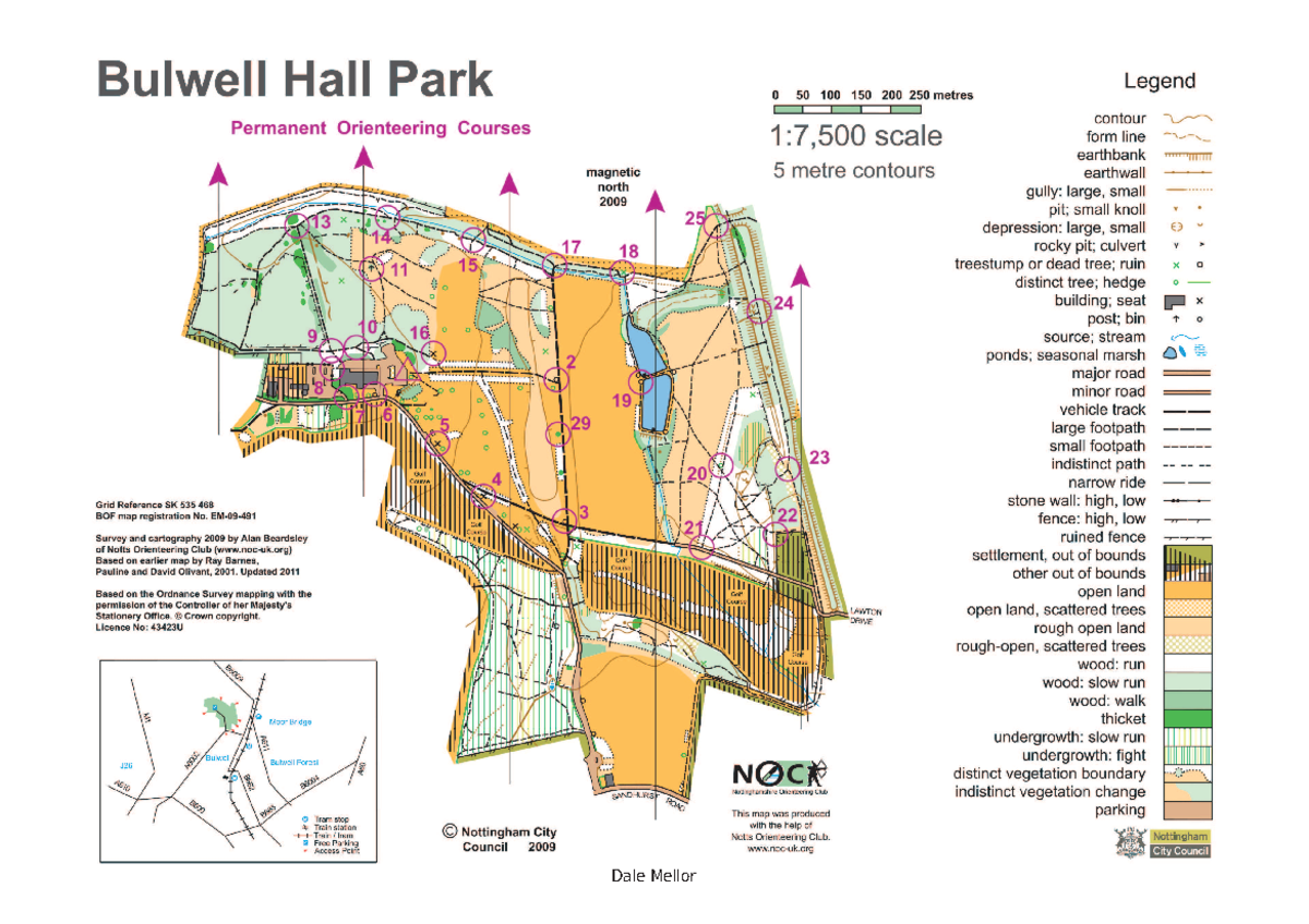 Orienteering - Bulwell Hall Park - Bulwell Hall Park Legend 0 50 100 ...