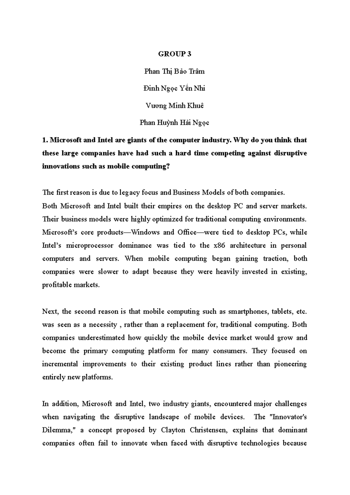 [Management] [DQ] [Team 3] - GROUP 3 Phan Thị Bảo Trâm Đinh Ngọc Yến ...