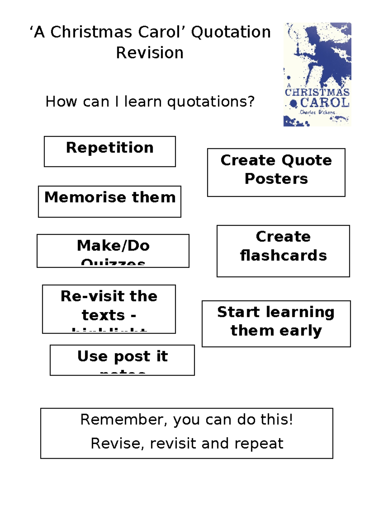 A Christmas Carol key quotations - ‘A Christmas Carol’ Quotation ...