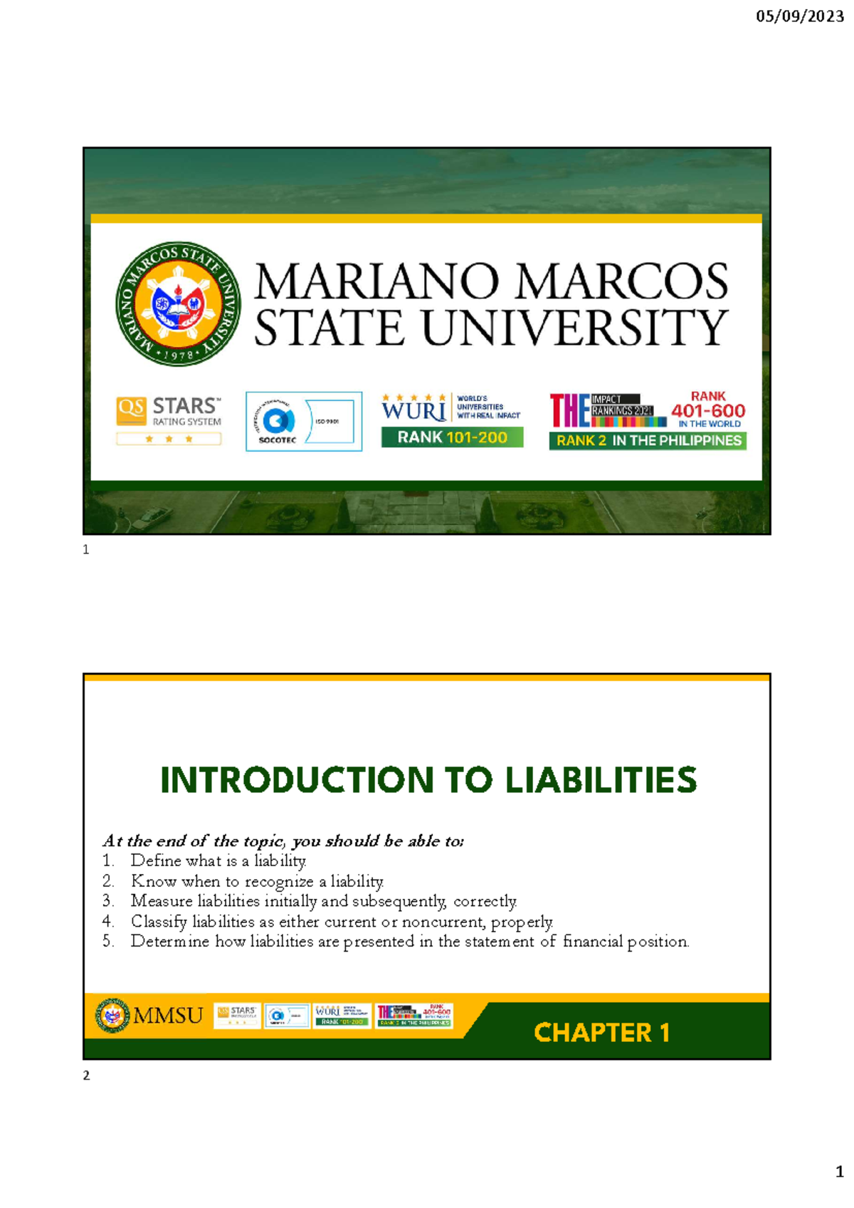 Chapter-1 PPT - help you with your review - INTRODUCTION TO LIABILITIES ...