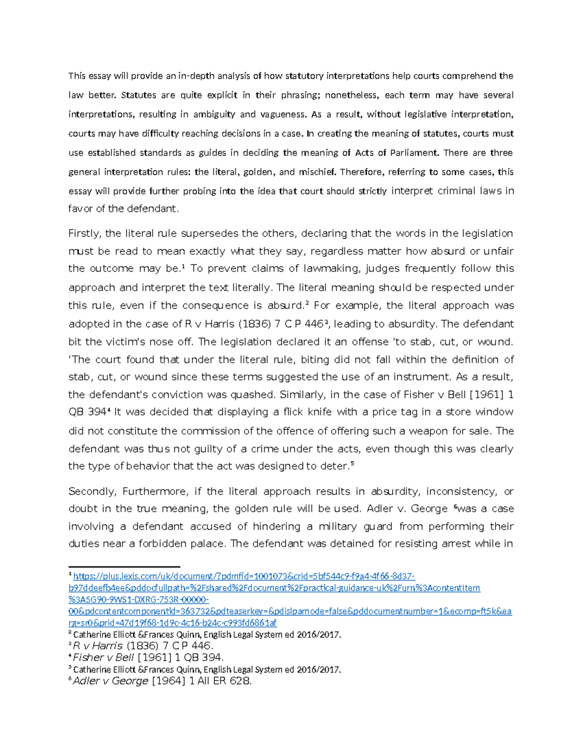 Legal method formative 4 - This essay will provide an in-depth analysis ...