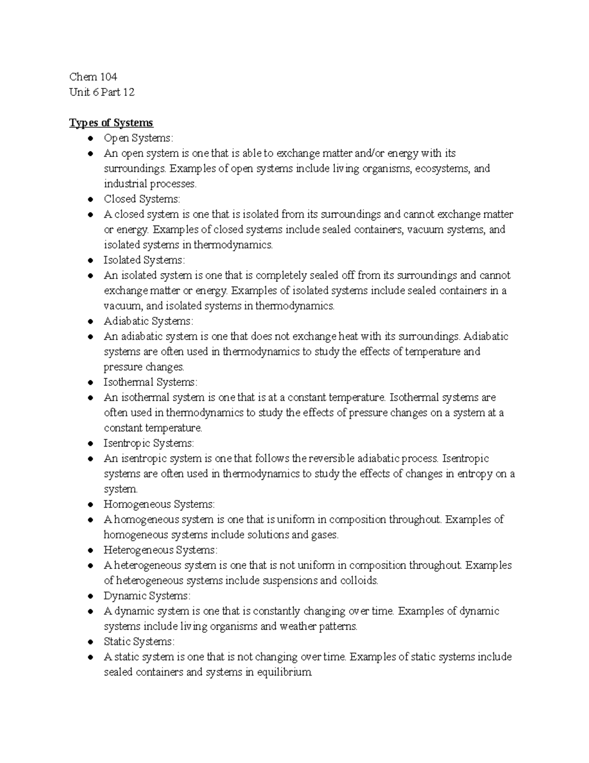 General Chemistry 104 Unit 6 Part 12 Notes - Chem 104 Unit 6 Part 12 ...