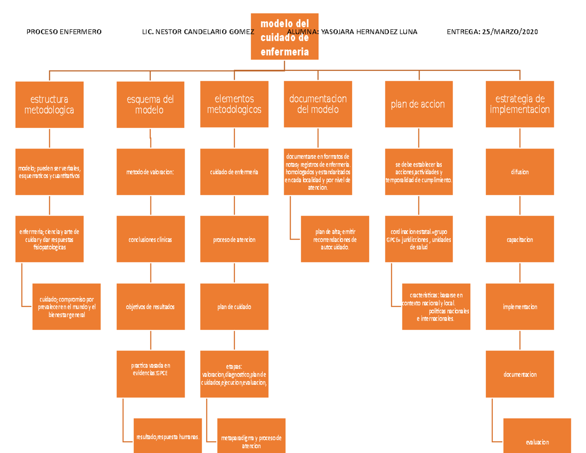 MAPA DEL Cuidado Proceso enfermeria idjaskol - Enfermería - Studocu