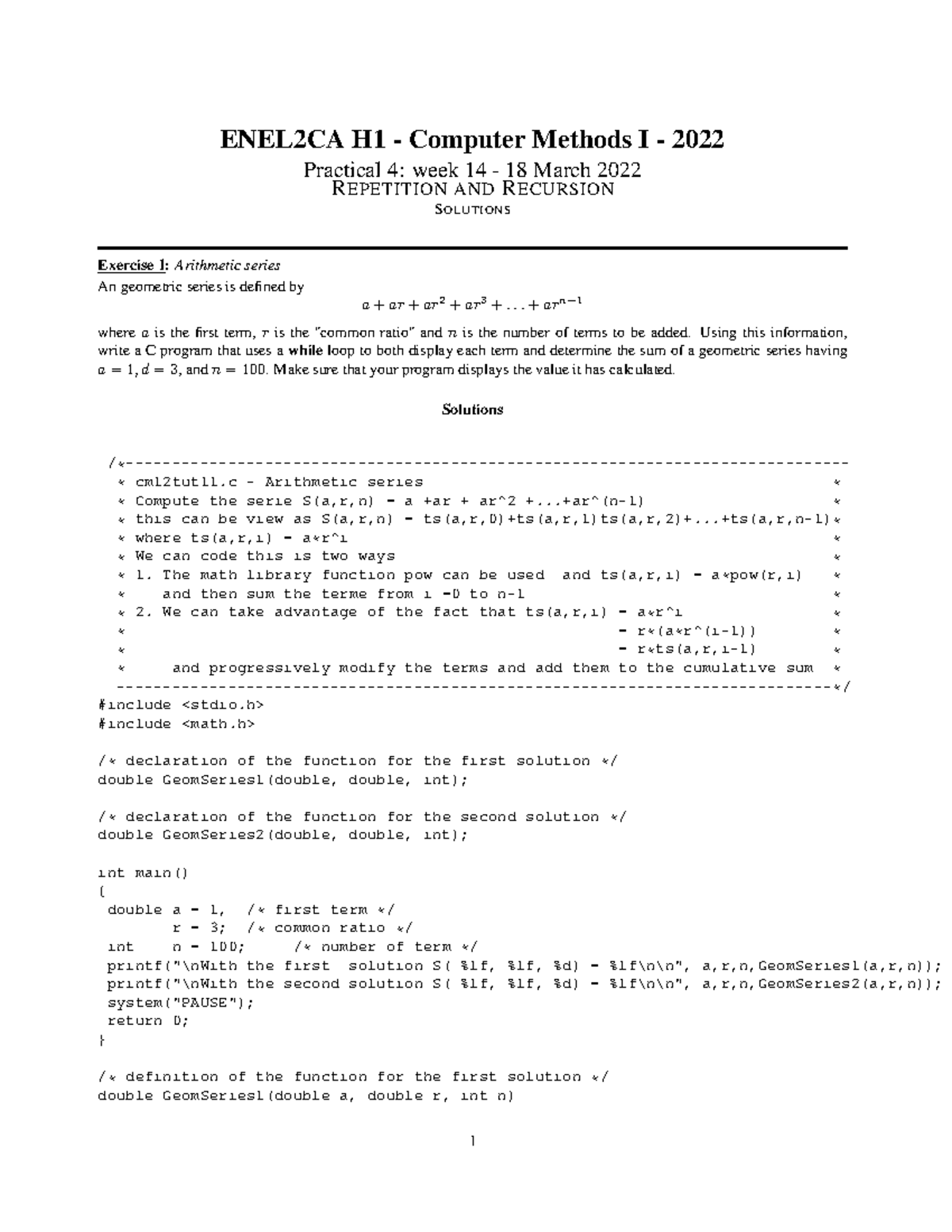 Cm22 prac 4sol - tuts - ENEL2CA H1 - Computer Methods I - 2022 ...