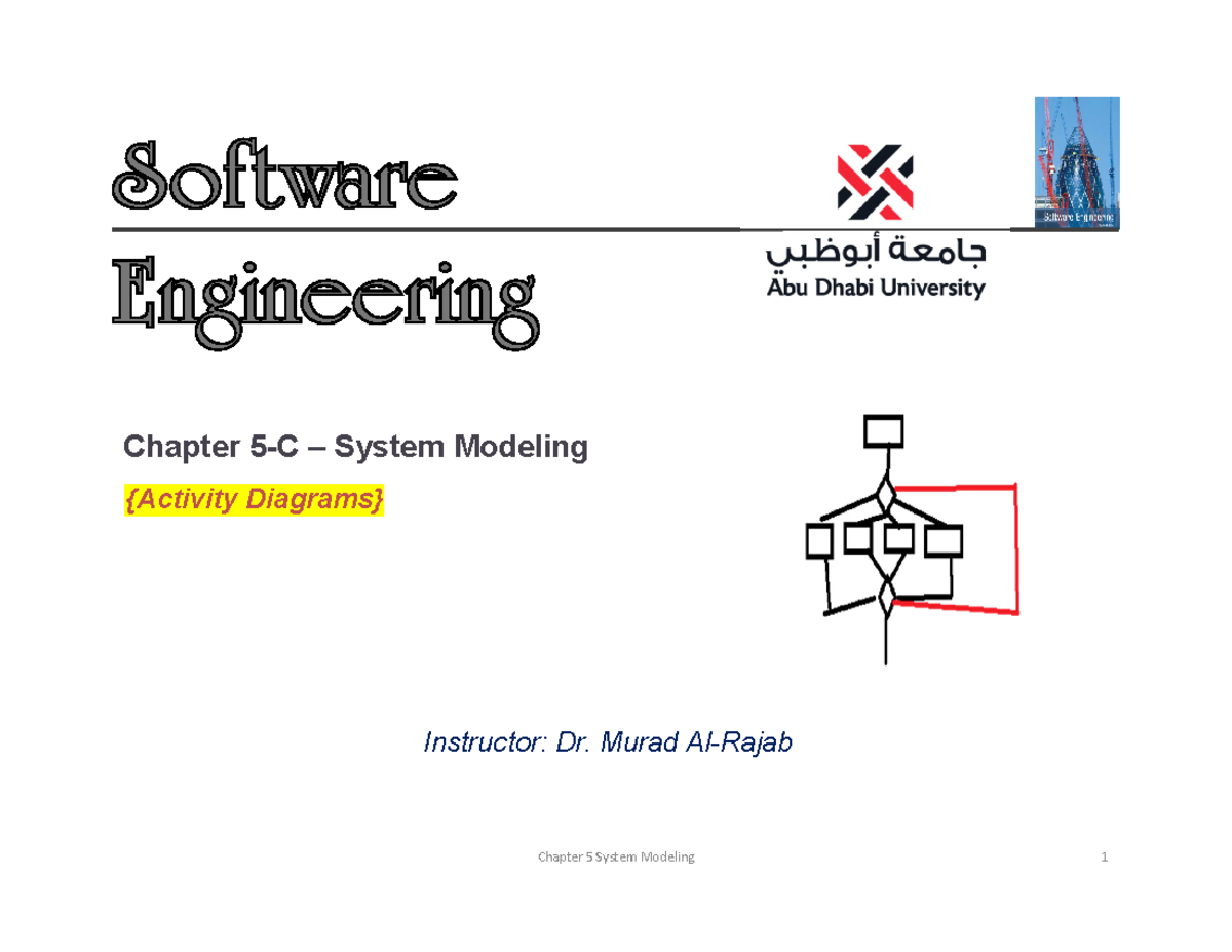 Chapter 05-C System Modeling - Activity Diagram - Chapter 5-C – System ...