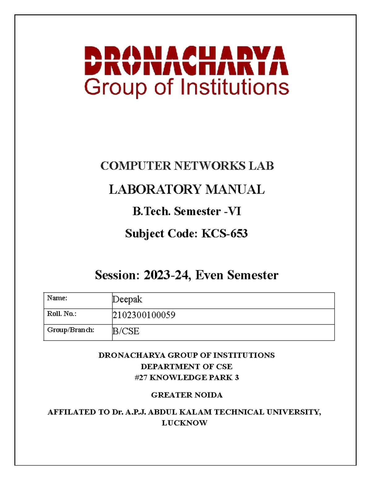 Final Cn Lab File Lab Practical For Cn Computer Networks Lab