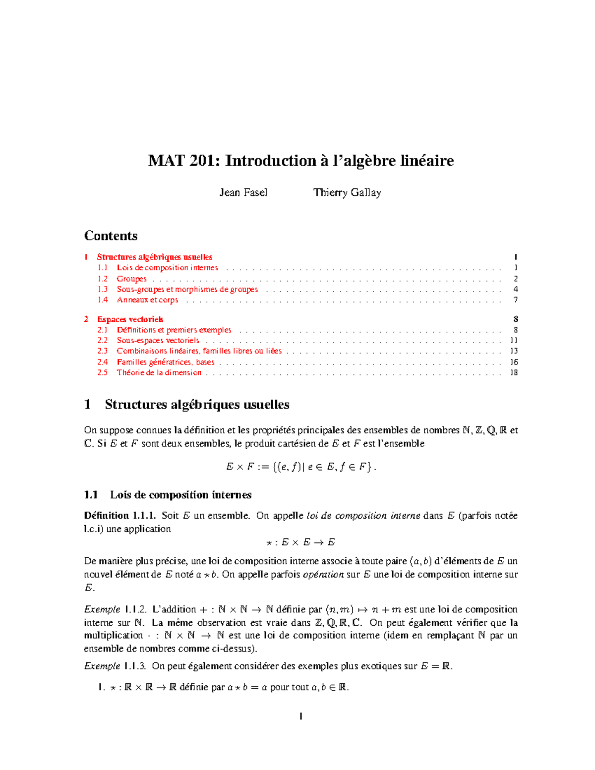 Chapitres 1 et 2 - cours chap1 et 2 mat201 - MAT 201: Introduction a l ...