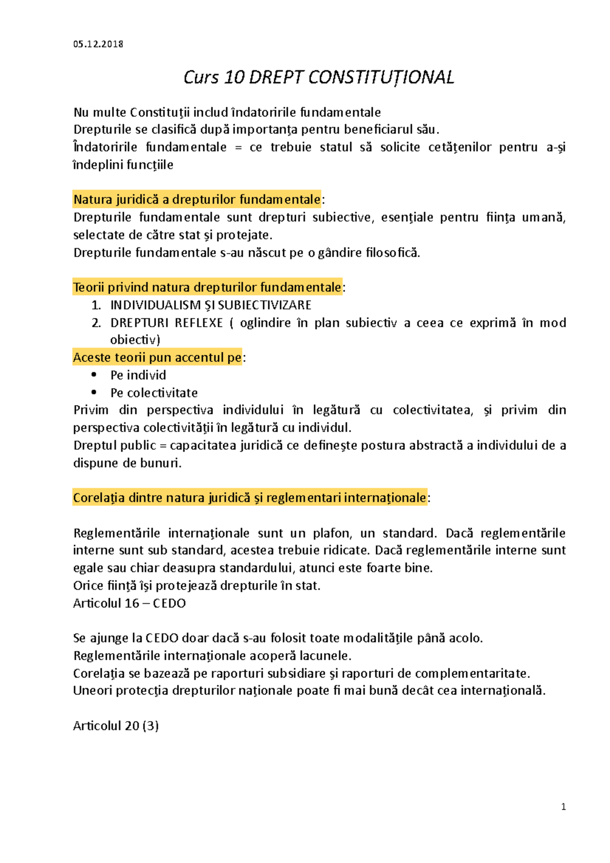 Curs 10 Drept ConstituȚ Ional - 05.12 Curs 10 DREPT CONSTITUȚIONAL Nu ...