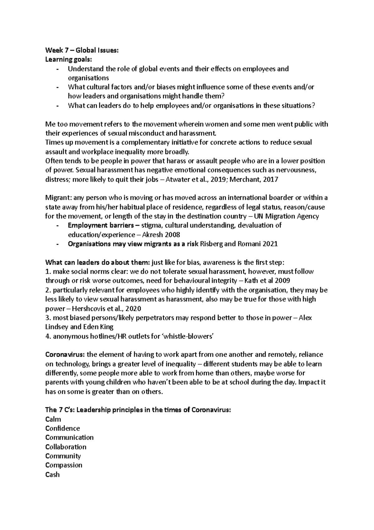 Global issues and global leadership - Week 7 – Global Issues: Learning ...