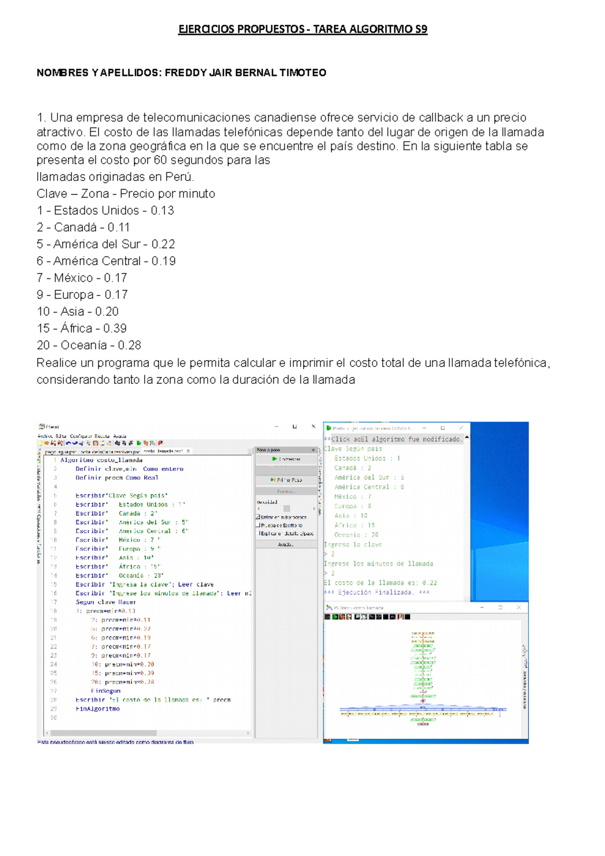 Tarea Algoritmo S9 EJ. Propuestos - EJERCICIOS PROPUESTOS - TAREA ALGORITMO S NOMBRES Y ...