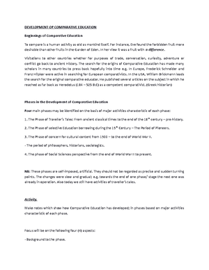 Week4 comparative education - PHASE II – Phase of Selective Educational ...