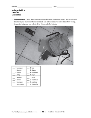 Writing Assignment 1 - Español 101 (otoño, 2022) Nombre: Thien Bui ...