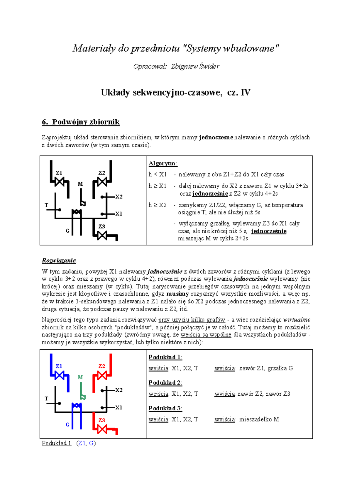 W6 SW EF - USCz 4 - Streszczenie Systemy wbudowane - Materiały do ...