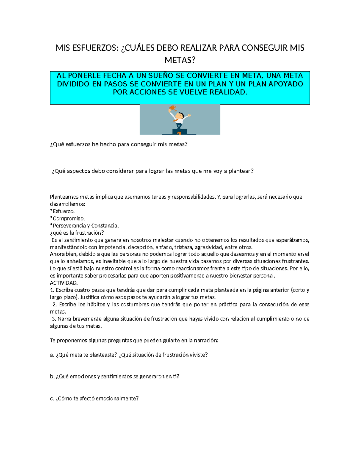 MIS Esfuerzos 4TO-24 - MIS ESFUERZOS: ¿CUÁLES DEBO REALIZAR PARA ...
